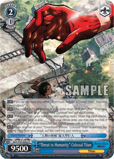 "Broken Wall" Colossal Titan - Attack on Titan - Weiss Schwarz