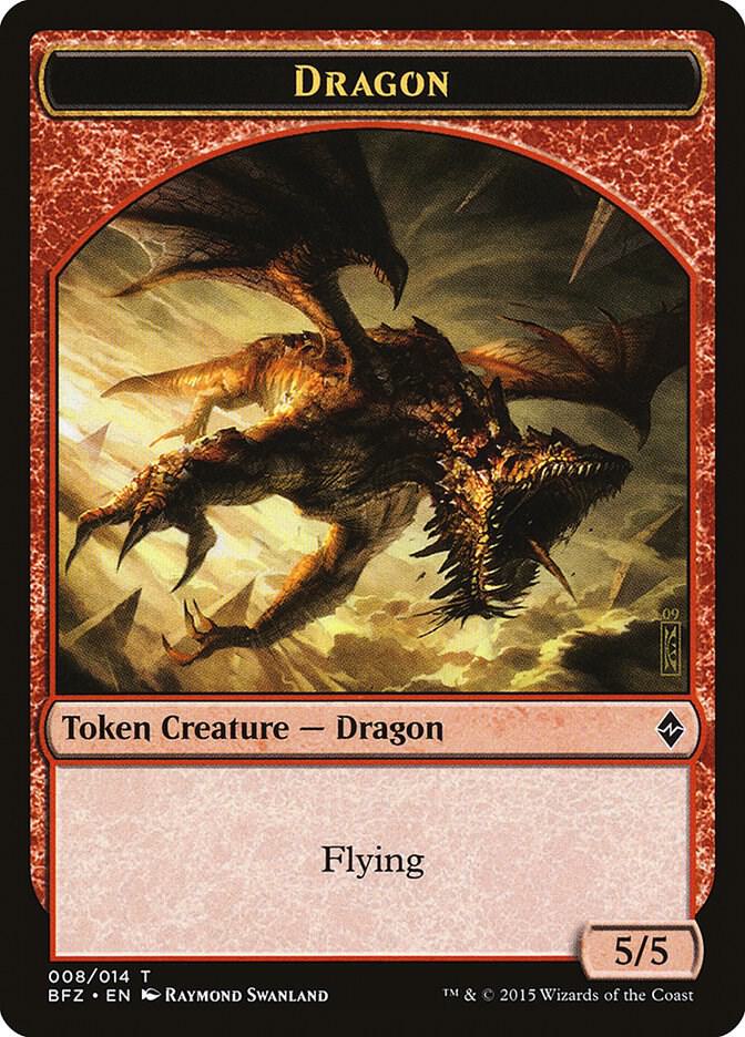 Dragon Token - Dragons of Tarkir - Magic: The Gathering
