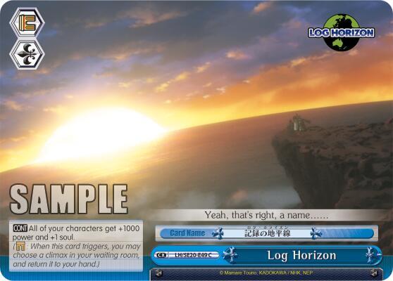 Log Horizon - LOG HORIZON - Weiss Schwarz - TCGplayer.com