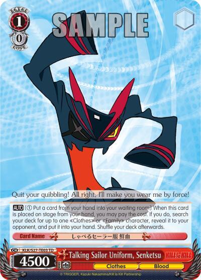 Talking Sailor Uniform, Senketsu (TD) - KILL la KILL - Weiss Schwarz ...