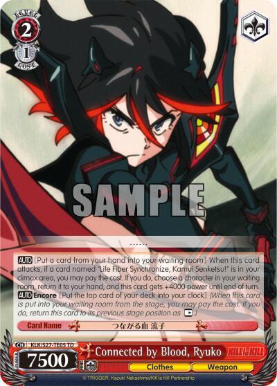 Life Fiber Synchronize, Kamui Senketsu! - KILL la KILL - Weiss Schwarz