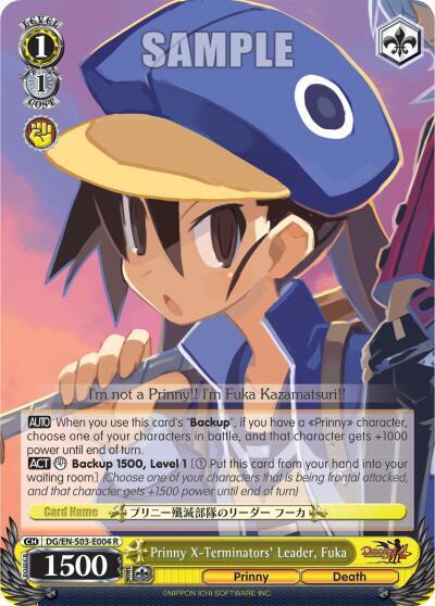Prinny X-Terminators' Leader, Fuka - Disgaea - Weiss Schwarz ...