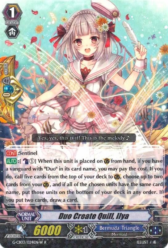 Duo Create Quill, Ilya (White) - G-CB03: Blessing of Divas - Cardfight Vanguard