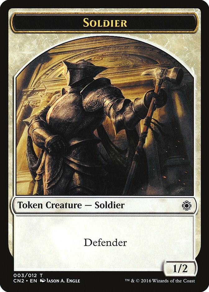 Soldier Token (003) - Conspiracy: Take the Crown - Magic: The Gathering ...
