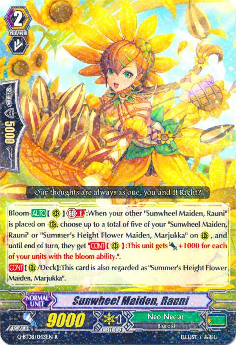 Sunwheel Maiden, Rauni - G-BT08: Absolute Judgment - Cardfight Vanguard