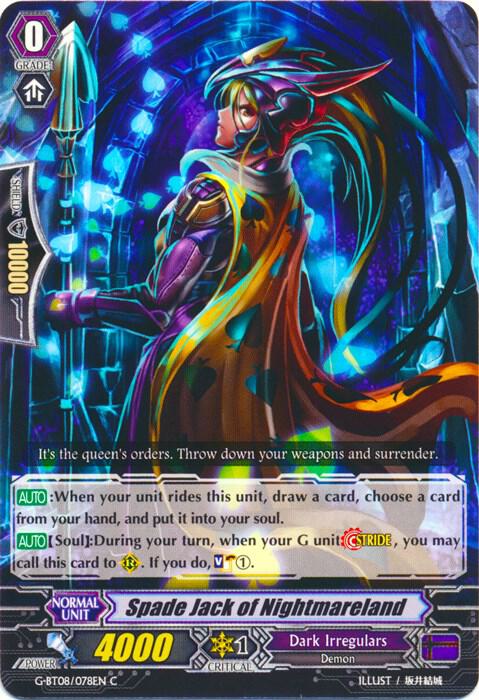 Spade Jack of Nightmareland - G-BT08: Absolute Judgment - Cardfight Vanguard - TCGplayer.com