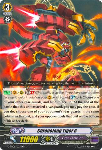 Chronofang Tiger G - G-TD09: True Zodiac Time Beasts - Cardfight Vanguard