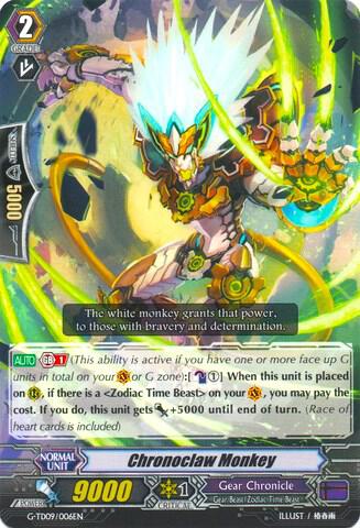 Chronoclaw Monkey - G-TD09: True Zodiac Time Beasts - Cardfight Vanguard - TCGplayer.com