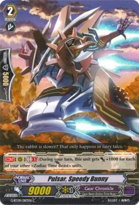Pulsar, Speedy Bunny - G-BT09: Divine Dragon Caper - Cardfight Vanguard