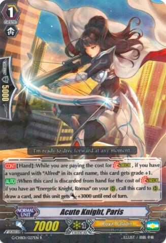 Acute Knight, Paris - G-CHB01: TRY3 NEXT - Cardfight Vanguard - TCGplayer.com