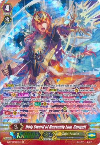 Holy Sword of Heavenly Law, Gurguit (SP) - G-BT10: Raging Clash of the Blade Fangs - Cardfight ...