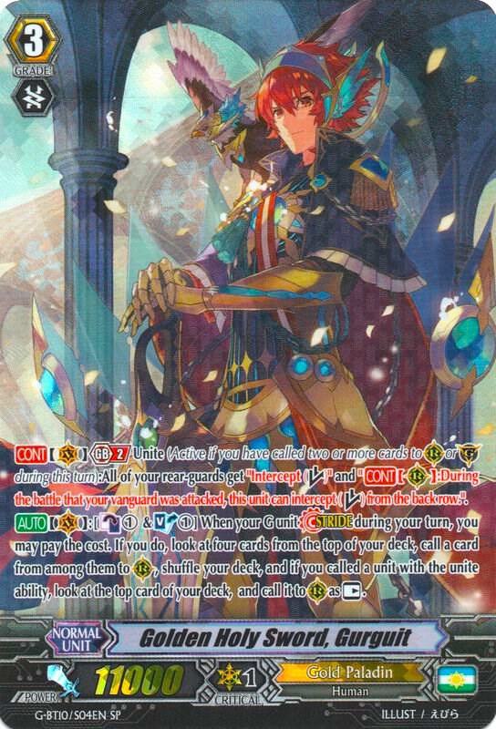 Golden Holy Sword, Gurguit (SP) - G-BT10: Raging Clash of the Blade Fangs - Cardfight Vanguard