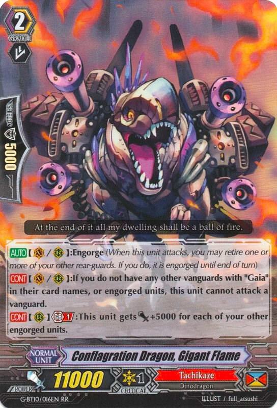Conflagration Dragon, Gigant Flame - G-BT10: Raging Clash of the Blade Fangs - Cardfight Vanguard