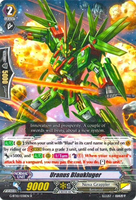 Uranus Blaukluger - G-BT10: Raging Clash of the Blade Fangs - Cardfight Vanguard - TCGplayer.com