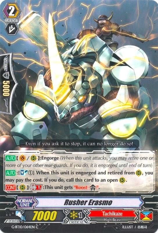 Rusher Erasmo - G-BT10: Raging Clash of the Blade Fangs - Cardfight Vanguard - TCGplayer.com