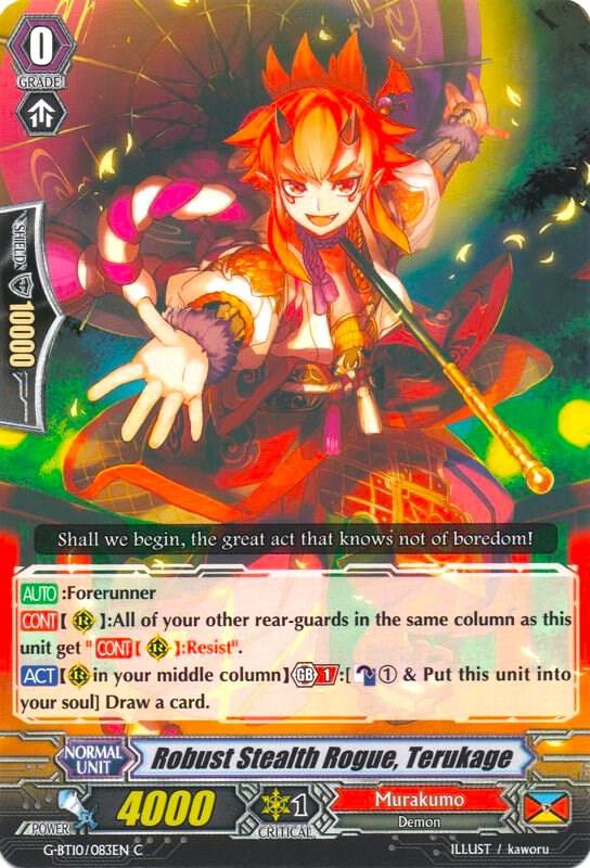 Robust Stealth Rogue, Terukage - G-BT10: Raging Clash of the Blade Fangs - Cardfight Vanguard