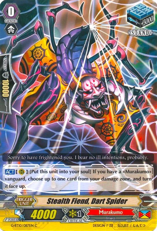 Stealth Fiend, Dart Spider - G-BT10: Raging Clash of the Blade Fangs - Cardfight Vanguard