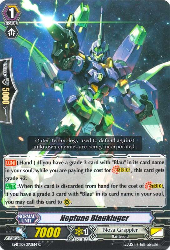 Neptune Blaukluger - G-BT10: Raging Clash of the Blade Fangs - Cardfight Vanguard - TCGplayer.com