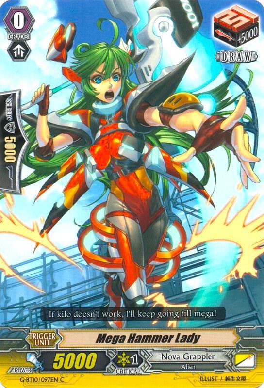 Mega Hammer Lady - G-BT10: Raging Clash of the Blade Fangs - Cardfight Vanguard