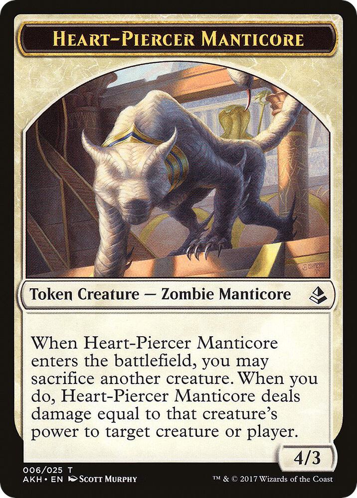 Heart-Piercer Manticore // Warrior Double-Sided Token - Amonkhet ...