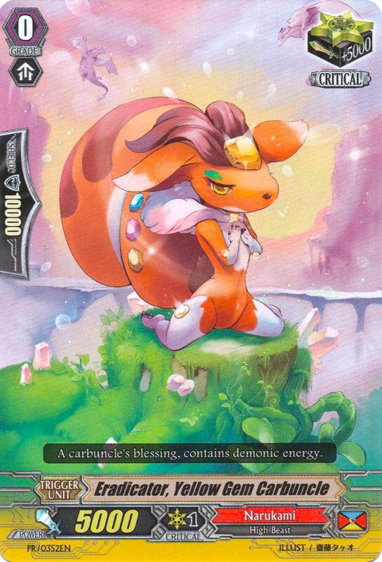 Eradicator, Yellow Gem Carbuncle - Promo Cards - Cardfight Vanguard ...
