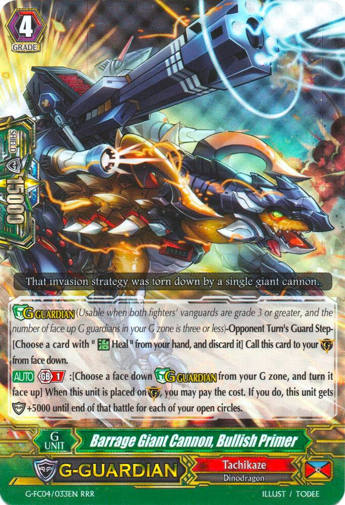Barrage Giant Cannon, Bullish Primer - G-FC04: Fighters Collection 2017 - Cardfight Vanguard