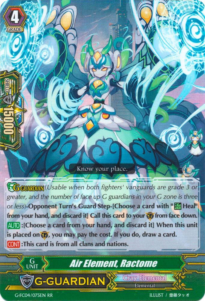 Air Element, Ractome - G-FC04: Fighters Collection 2017 - Cardfight Vanguard