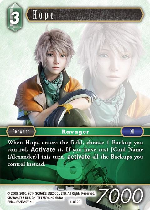 Hope - Opus I - Final Fantasy TCG - TCGplayer.com