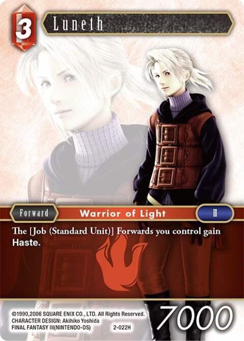 Luneth - Opus II - Final Fantasy TCG
