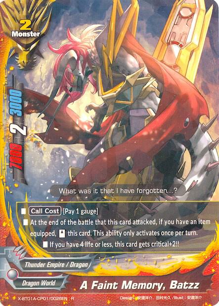 A Faint Memory, Batzz - Crossing Generations - Future Card BuddyFight ...