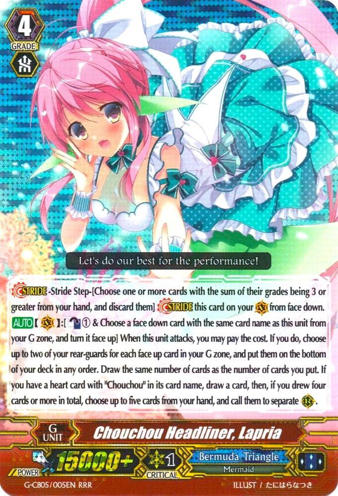 Chouchou Headliner, Lapria - G-CB05: Prismatic Divas - Cardfight Vanguard - TCGplayer.com