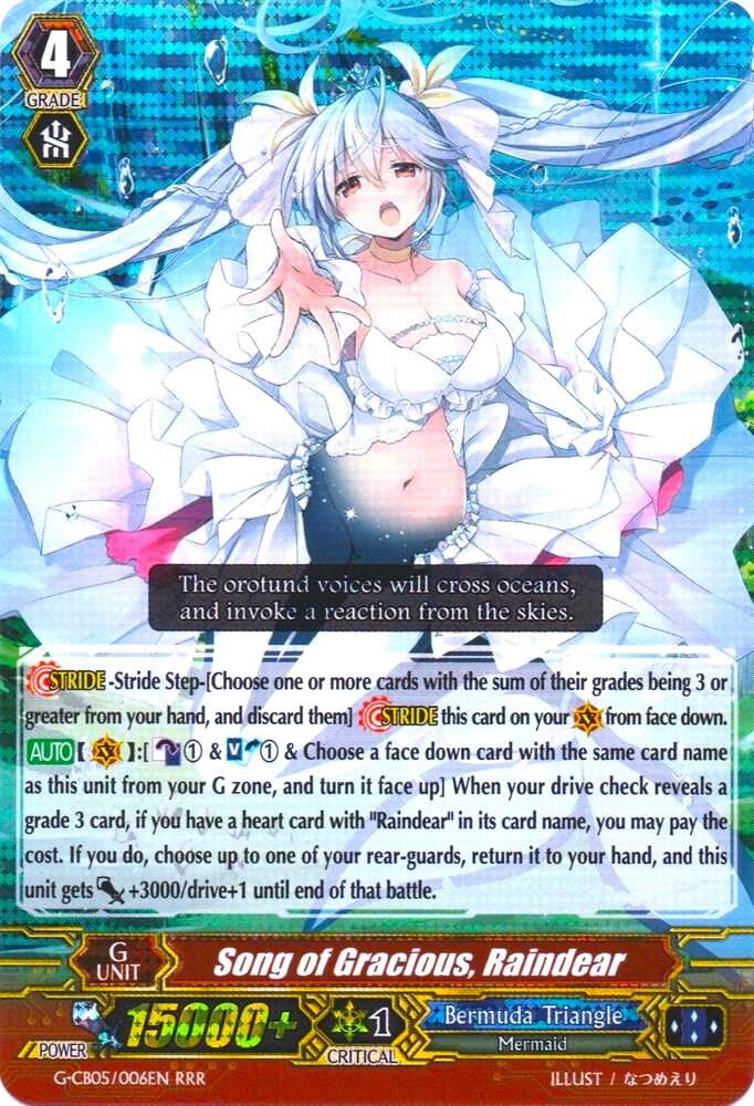 Song of Gracious, Raindear - G-CB05: Prismatic Divas - Cardfight Vanguard - TCGplayer.com