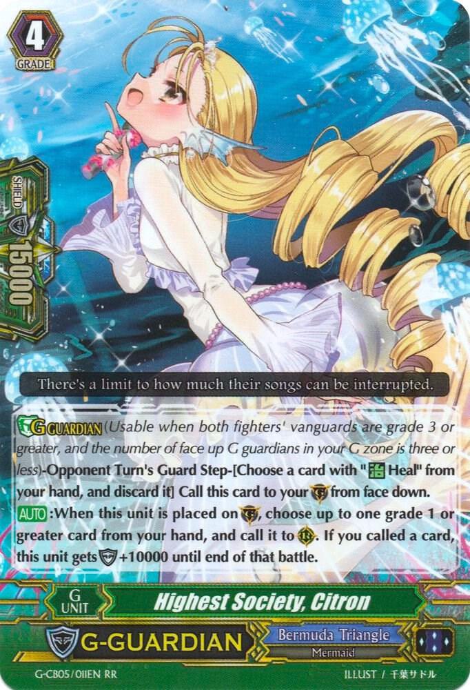 Highest Society, Citron - G-CB05: Prismatic Divas - Cardfight Vanguard - TCGplayer.com