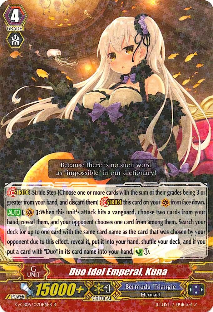 Duo Idol Emperal, Kuna (Black) - G-CB05: Prismatic Divas - Cardfight Vanguard - TCGplayer.com