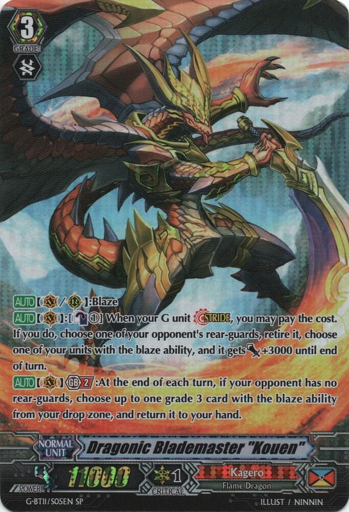Dragonic Blademaster "Kouen" (SP) - G-BT11: Demonic Advent - Cardfight Vanguard