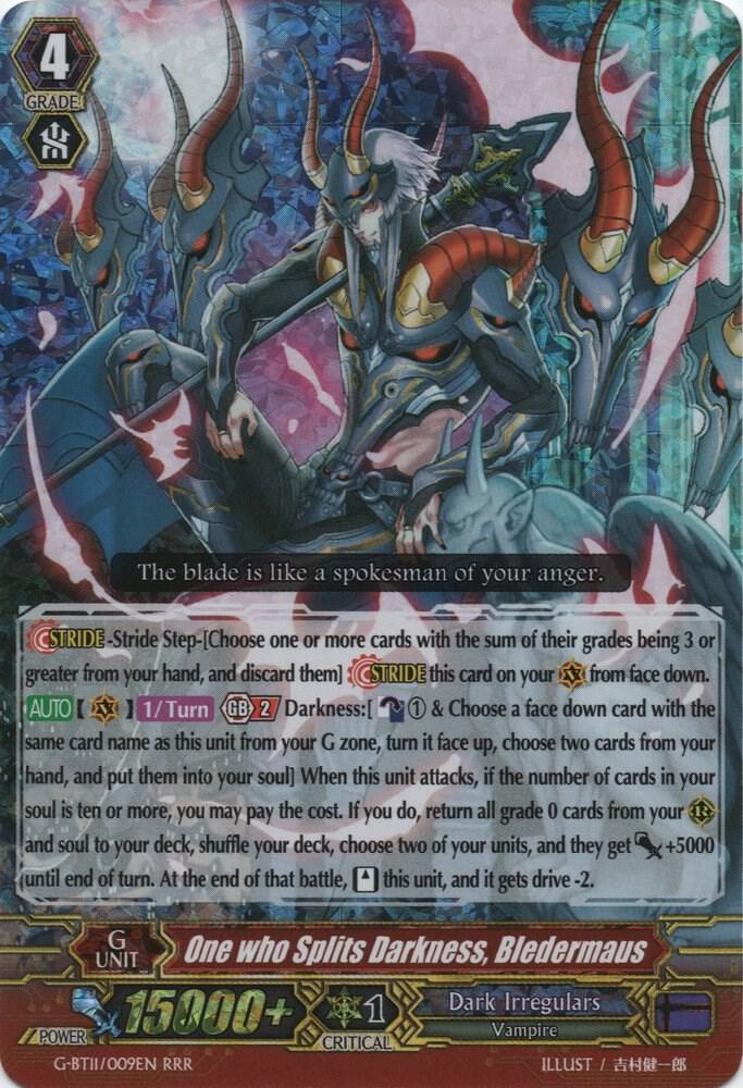 One who Splits Darkness, Bledermaus - G-BT11: Demonic Advent - Cardfight Vanguard