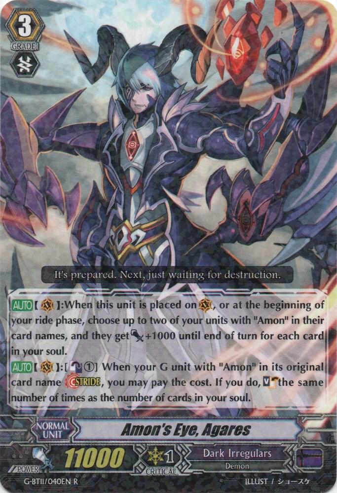 Amon's Eye, Agares - G-BT11: Demonic Advent - Cardfight Vanguard - TCGplayer.com