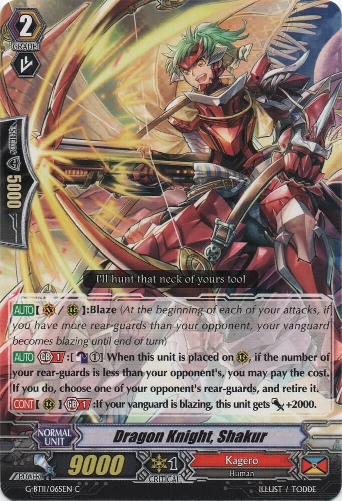Dragon Knight, Shakur - G-BT11: Demonic Advent - Cardfight Vanguard ...