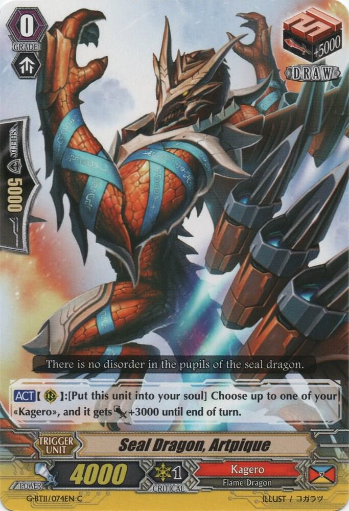 Seal Dragon, Artpique - G-BT11: Demonic Advent - Cardfight Vanguard