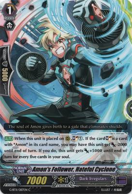 Amon's Follower, Hateful Cyclone - G-BT11: Demonic Advent - Cardfight Vanguard