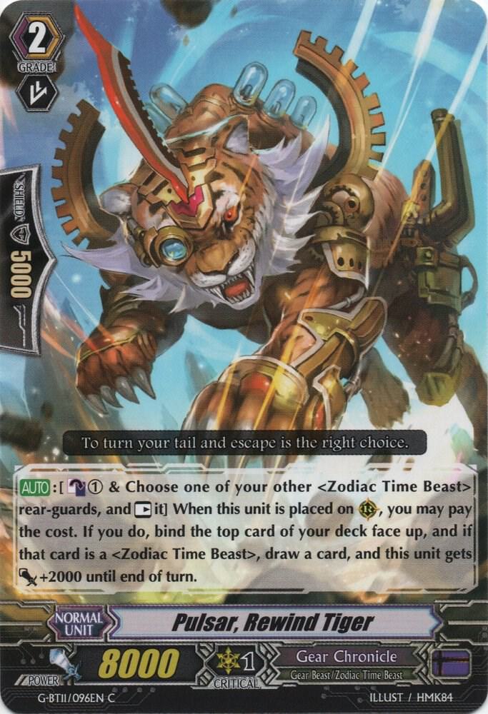 Pulsar, Rewind Tiger - G-BT11: Demonic Advent - Cardfight Vanguard