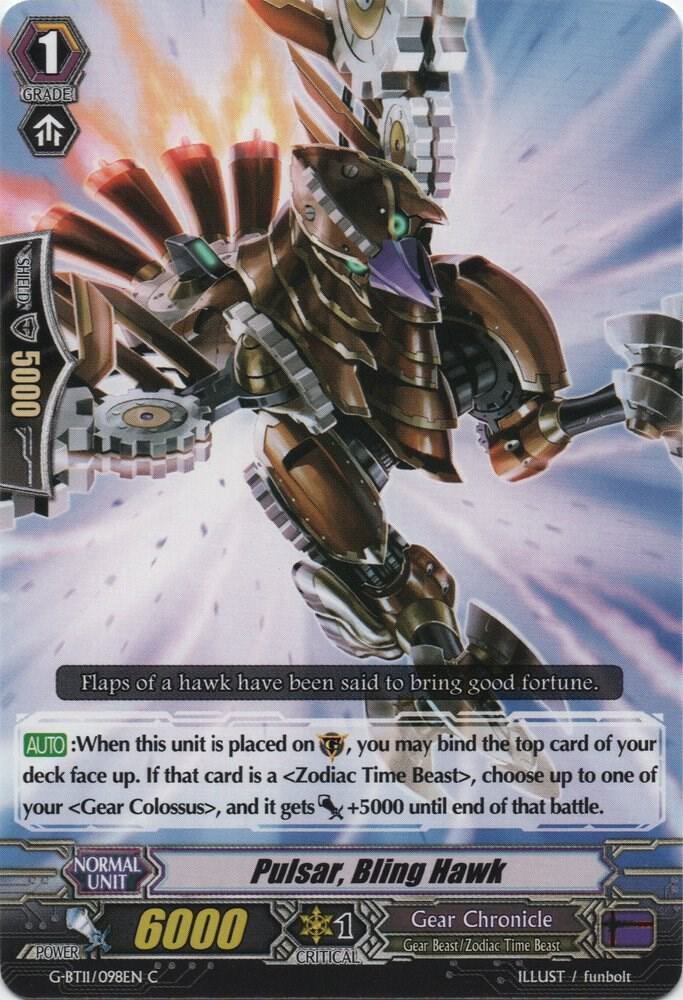 Pulsar, Bling Hawk - G-BT11: Demonic Advent - Cardfight Vanguard