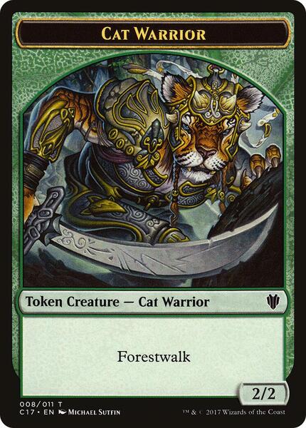 Cat Warrior // Rat Double-Sided Token - Commander 2017 - Magic: The ...