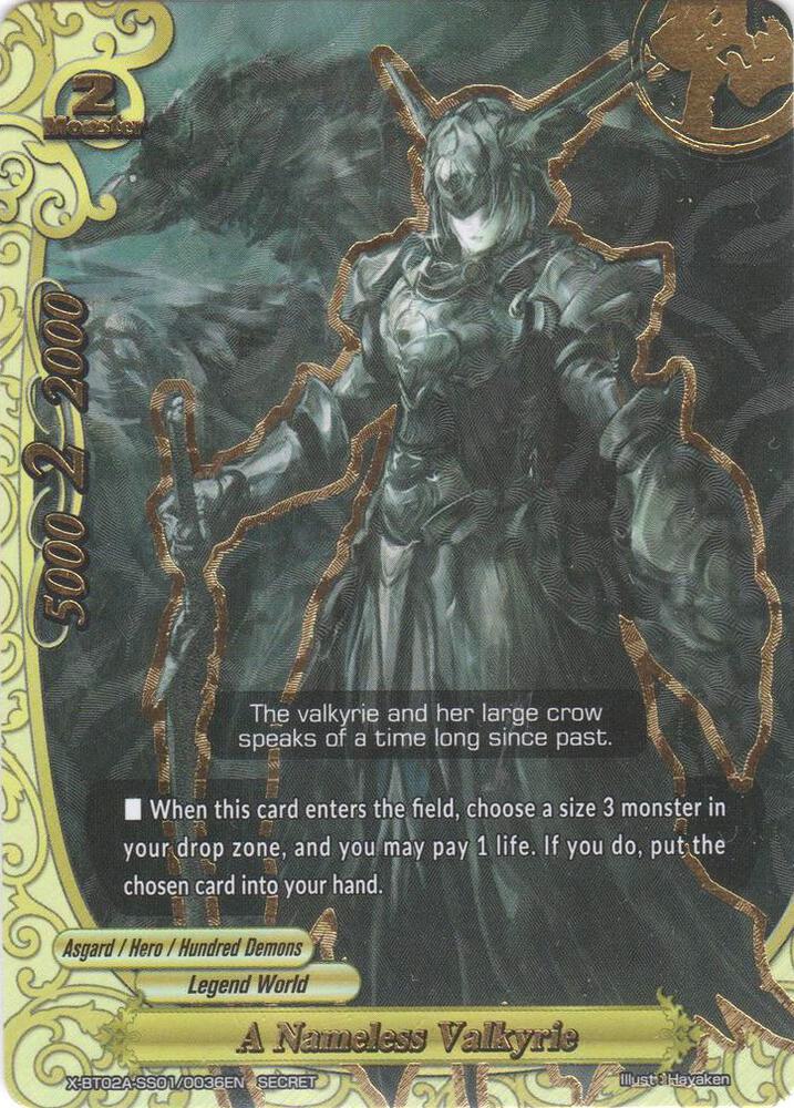 A Nameless Valkyrie (Secret RRR Foil) - Evolution & Mutation - Future ...