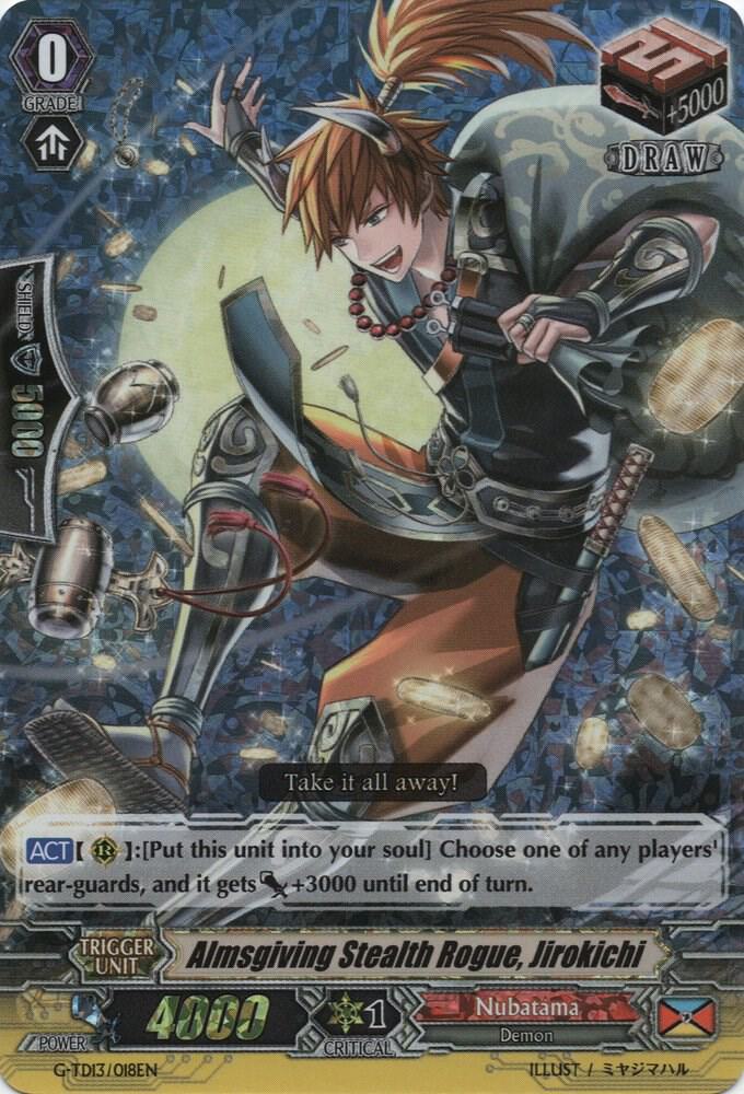 Almsgiving Stealth Rogue, Jirokichi (RRR Foil) - G-TD13: Evil Eye Sovereign - Cardfight Vanguard