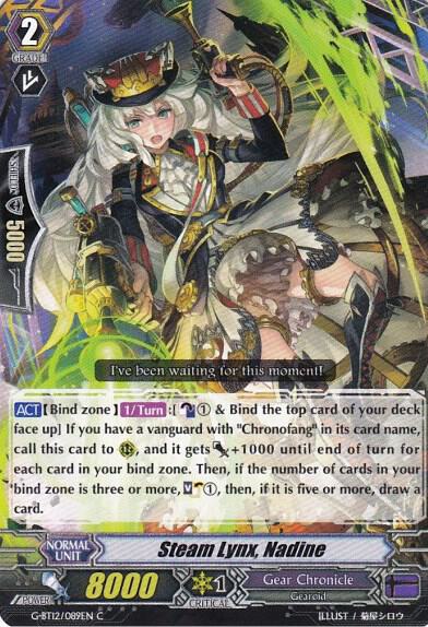 Steam Lynx, Nadine - G-BT12: Dragon King's Awakening - Cardfight Vanguard - TCGplayer.com