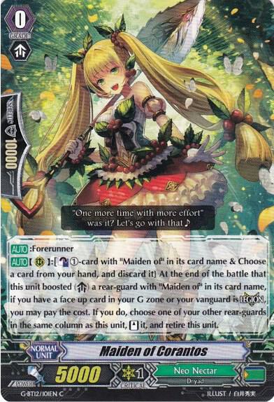 Maiden of Corantos - G-BT12: Dragon King's Awakening - Cardfight Vanguard