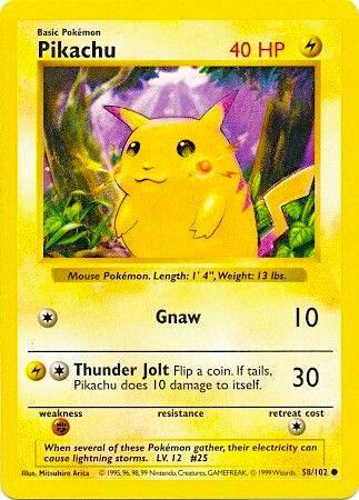 Pikachu (Red Cheeks) - Base Set (Shadowless) - Pokemon - TCGplayer.com