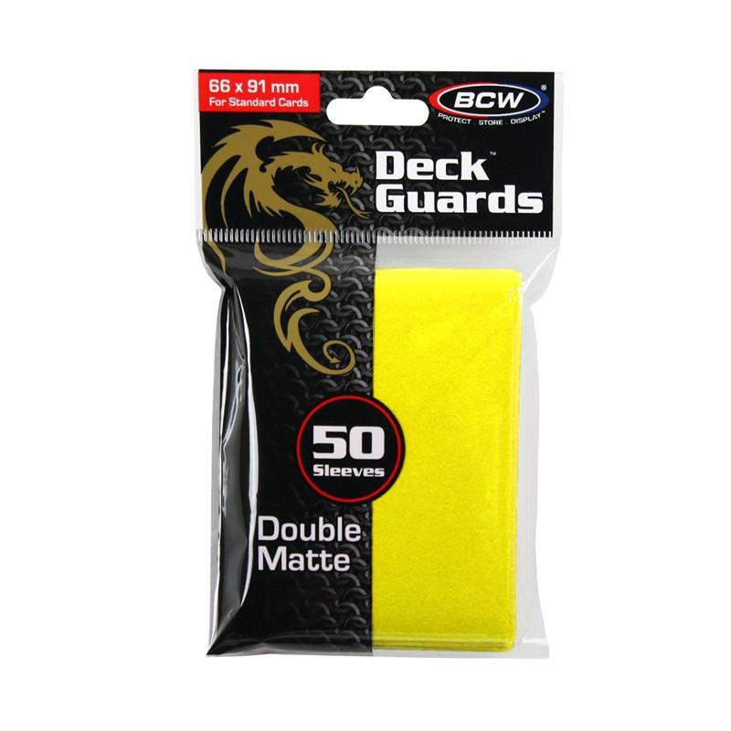 Deck Guards Double Matte Standard - Yellow (50-Pack) - BCW Card Sleeves ...