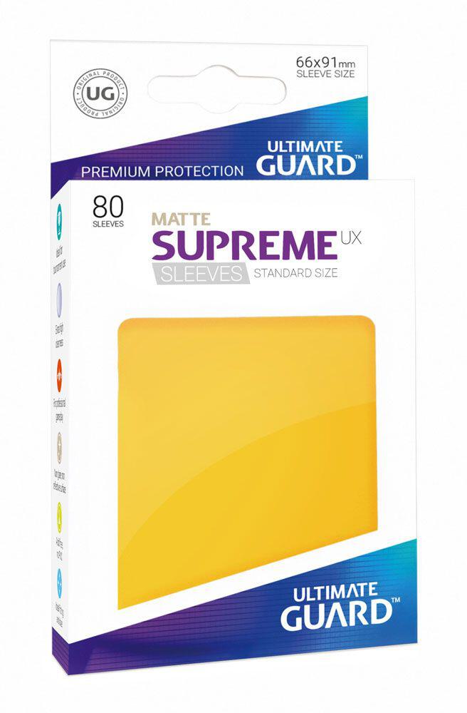 Double Matte Sleeve - Supreme UX Sleeves Yellow (80-Pack) - Ultimate ...
